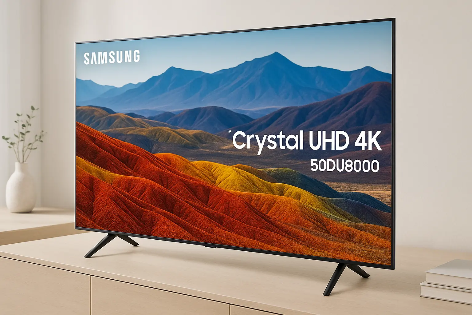 Samsung Smart TV 50" Crystal UHD 4K 50DU8000: Imagem Vibrante e Gaming Hub