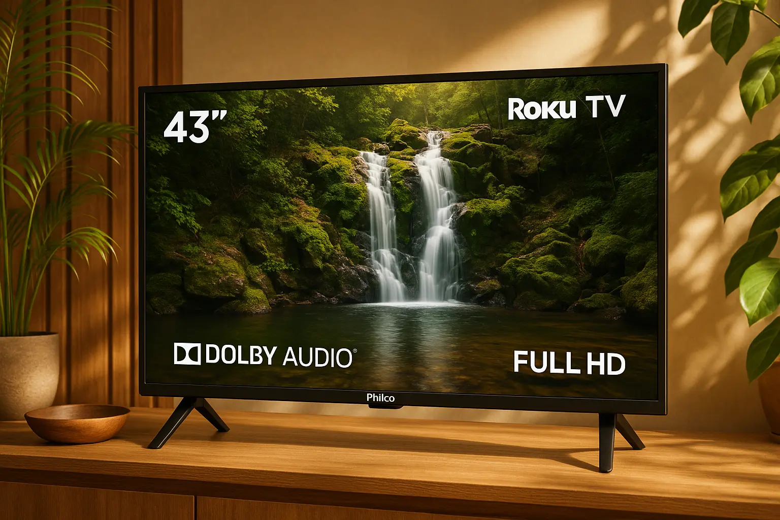 Smart TV Philco 43” Roku com Dolby Áudio e Full HD