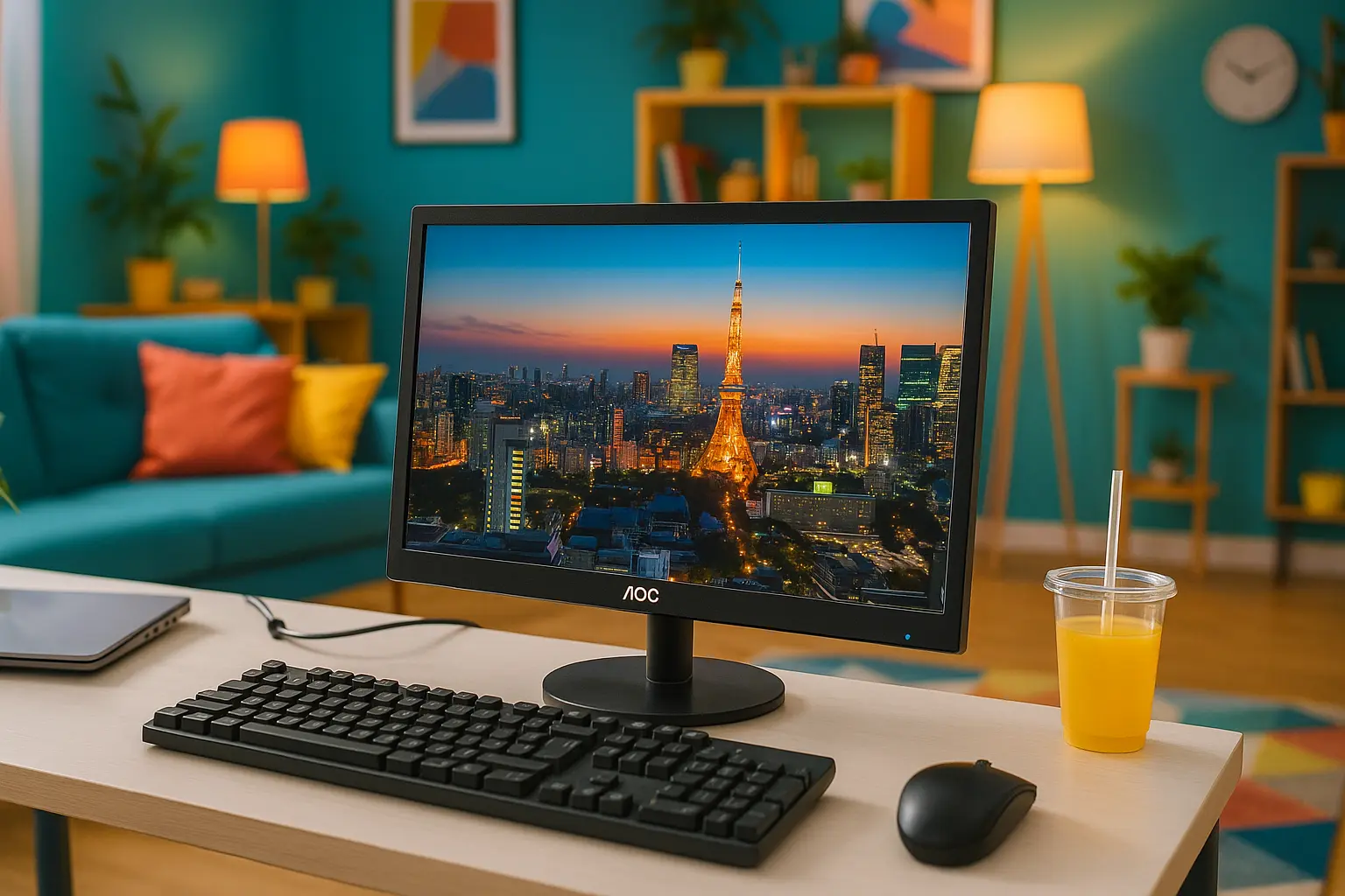 Monitor AOC 18.5" LED com HDMI e VGA: Simples, Funcional e Acessível