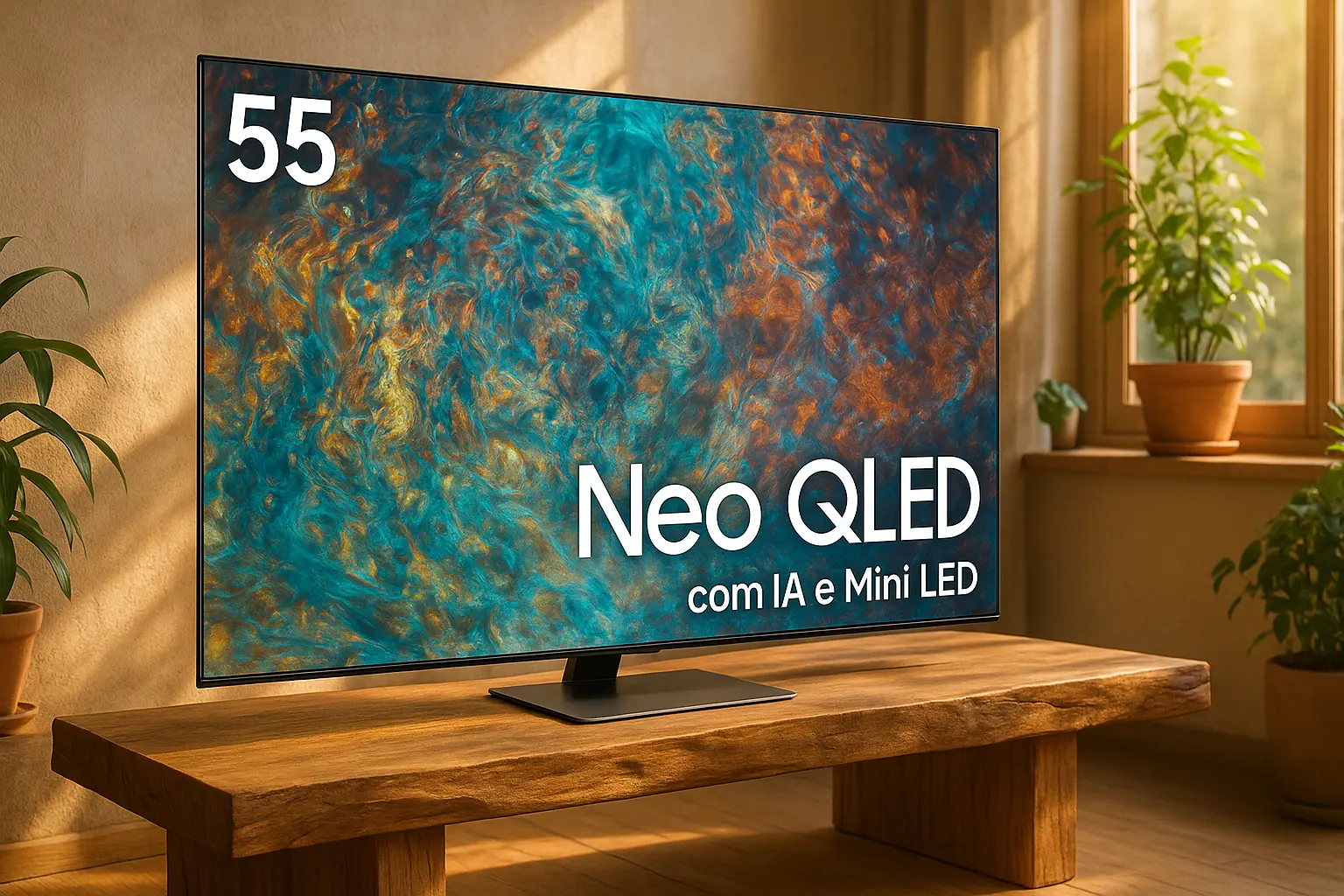 Samsung Smart TV 55" Neo QLED 4K 55QN85D com IA e Mini LED